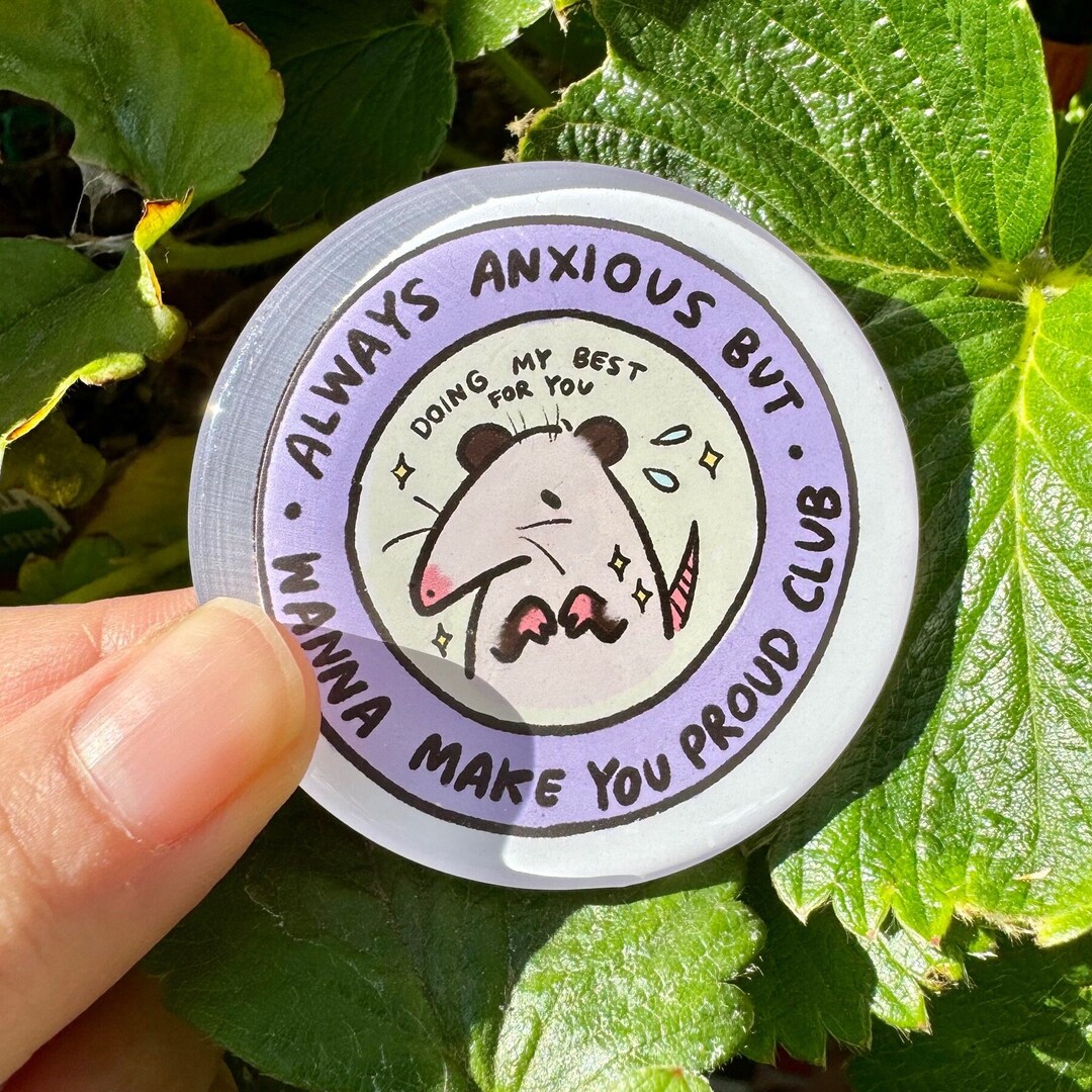 Possum Anxious Club| Funny Cute Acrylic Magnet | Gifts Under 10 ...