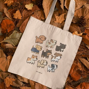 Cute & Kawaii Dog Puppy Tote Bag Canvas Tote Bag - Etsy