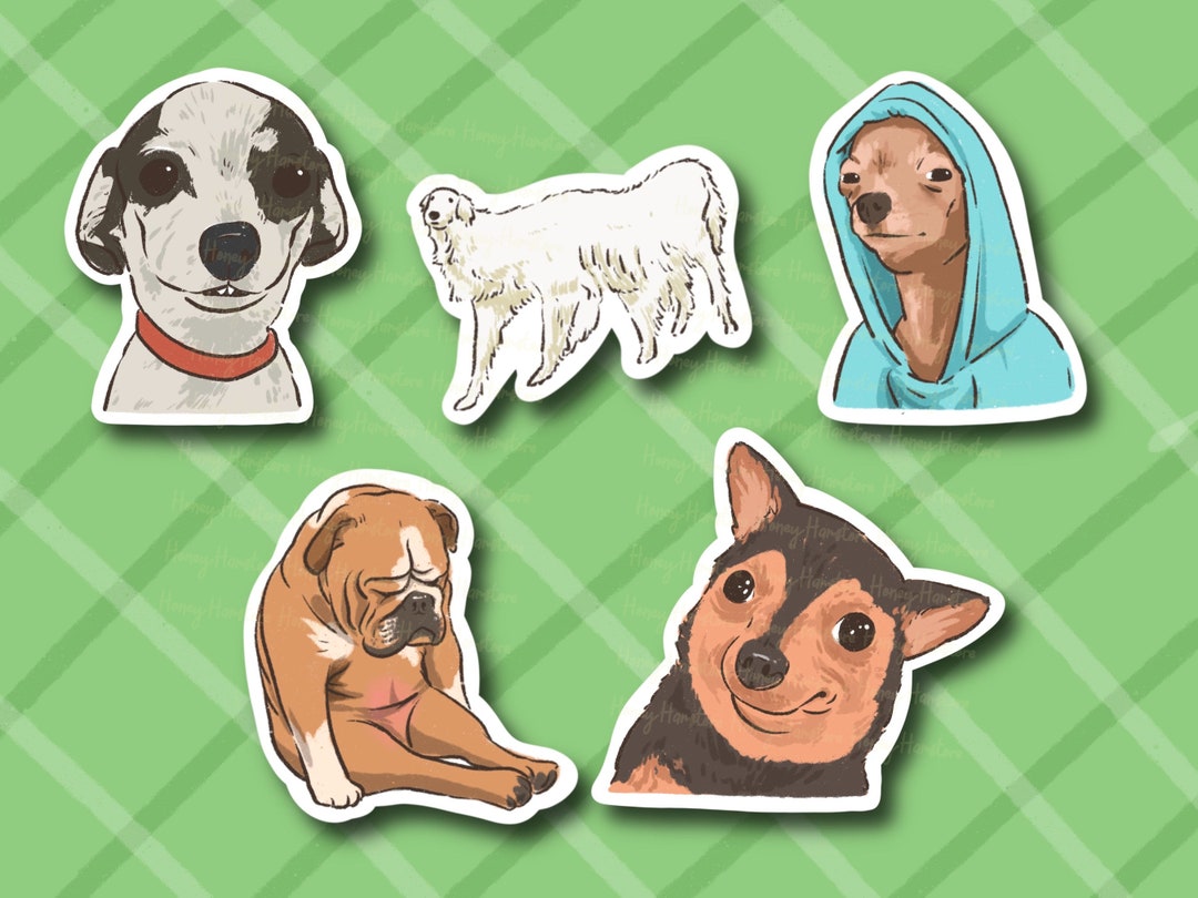 Dog Meme Set of 5 Sticker | Series 1 | Funny Sticker | Gifts Under 10 ...