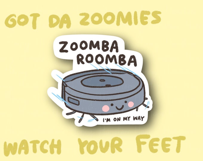 Butler Roomba/pareidolia Vinyl Decal - Etsy