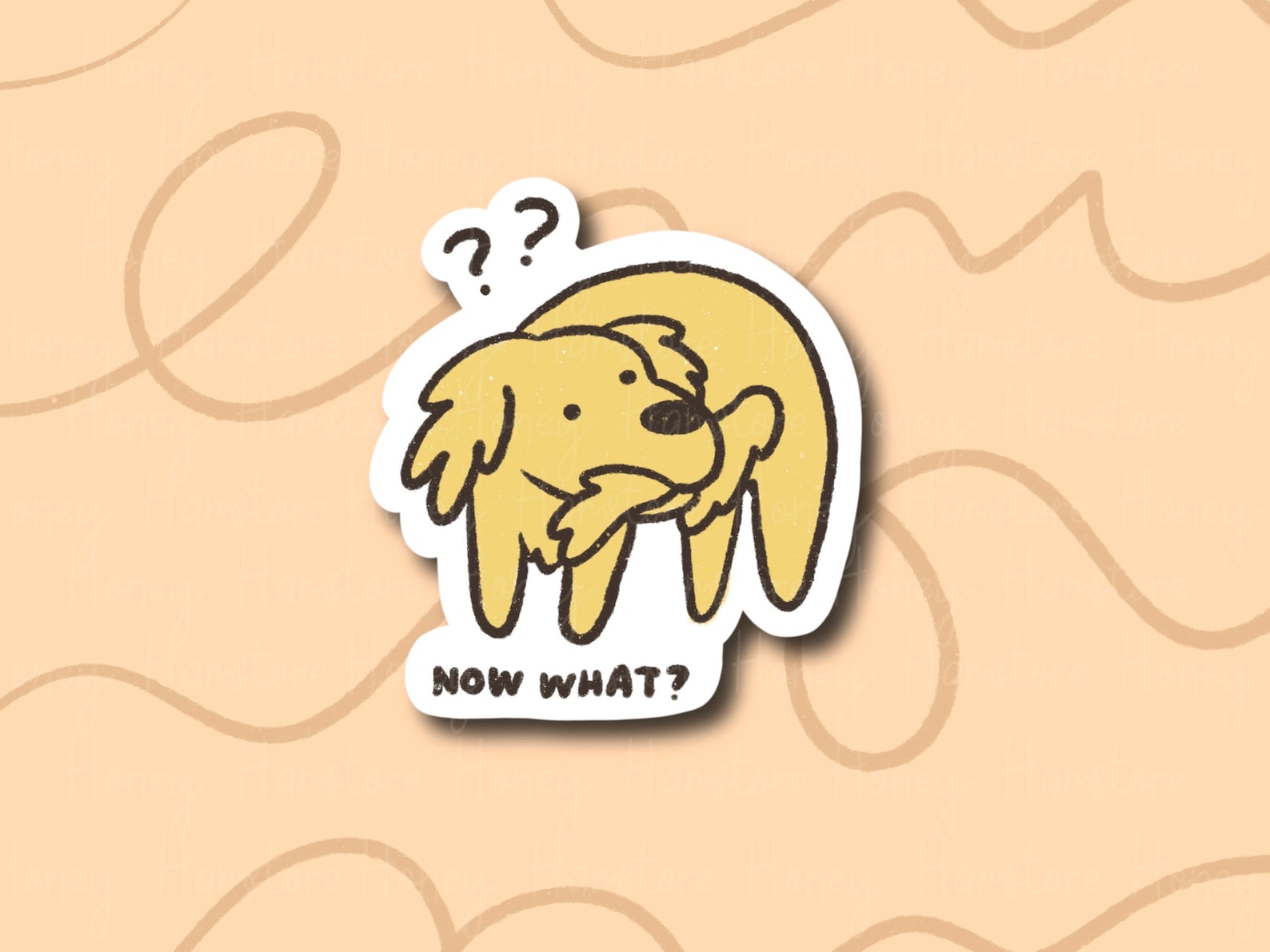 Now What Dog Puppy Funny Sticker Gifts Under 10 Water Resistant Sticker ...