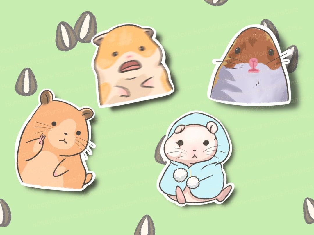 Cute Hamster Meme Sticker Scared Peace Hoodie Close up | Meme Lovers ...