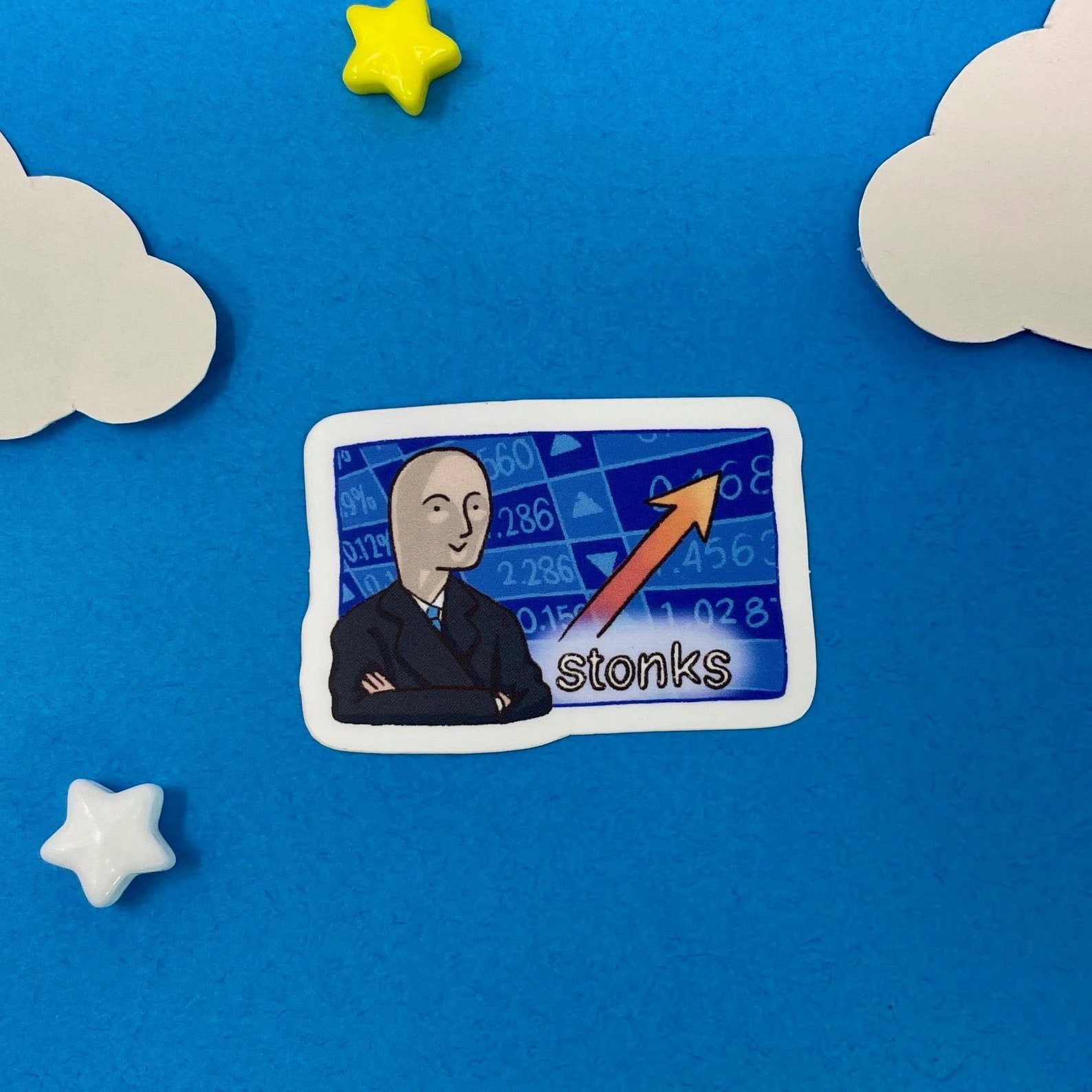 Stonks & Helth Meme Sticker Stonks Guy Helth Guy Dank Meme - Etsy