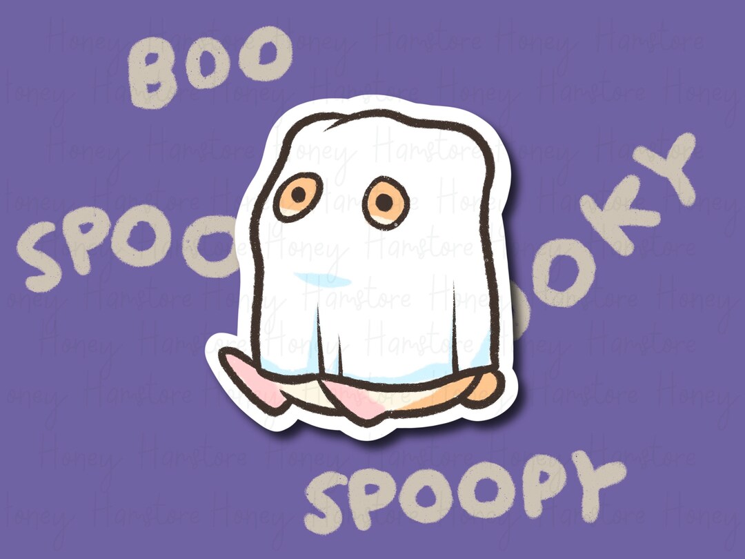 Hamster Ghost | Funny and Cute Laptop Sticker | Gifts Under 5 | Water ...