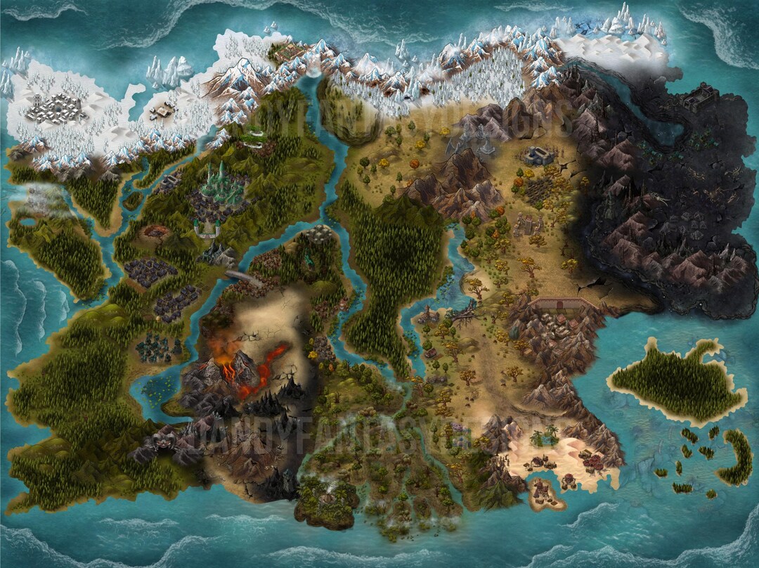 Custom Fantasy Map Design & Illustration - Perfect for Dnd Campaigns ...