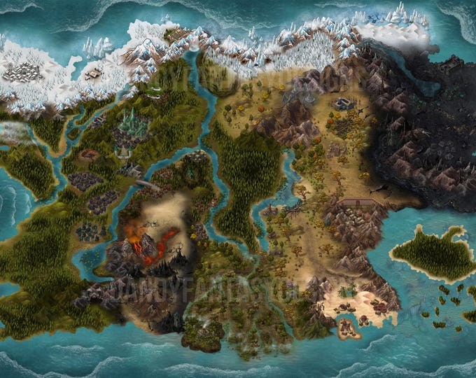 Custom Fantasy Map Design & Illustration - Perfect for Dnd Campaigns ...