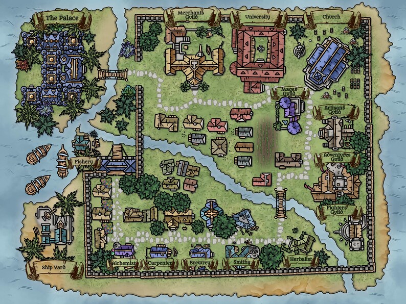 Fantasy Map Design & Illustration | Etsy