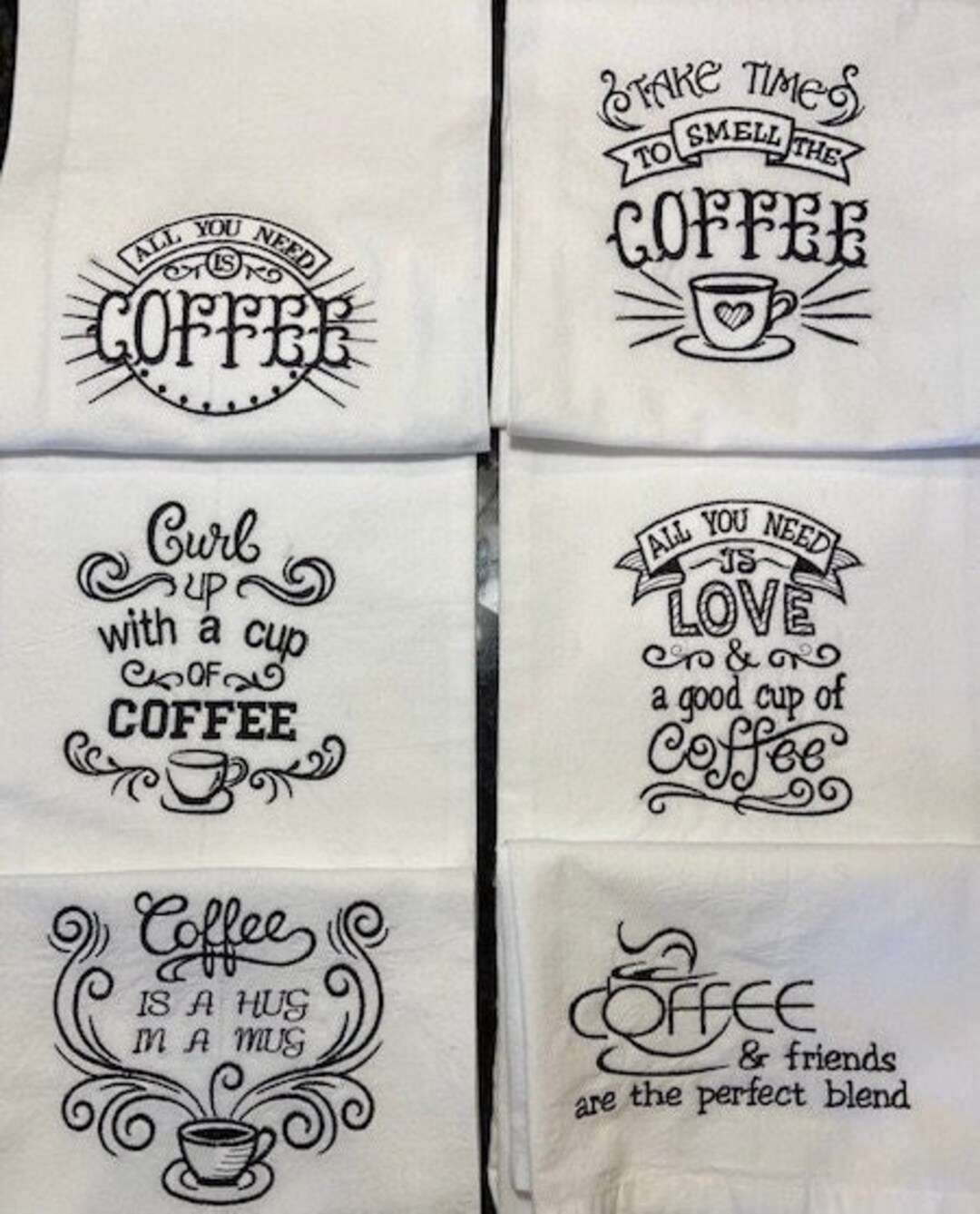 Embroidered Kitchen Towels - Etsy