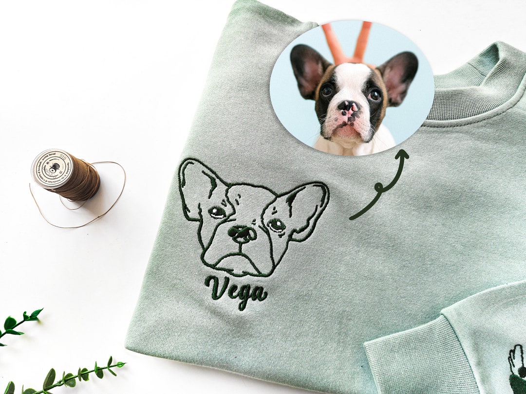 Custom Embroidered Pet Sweatshirts With Pet Photo and Name,embroidered ...