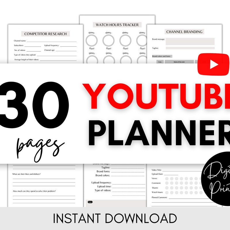 Youtube Video Checklist - Etsy
