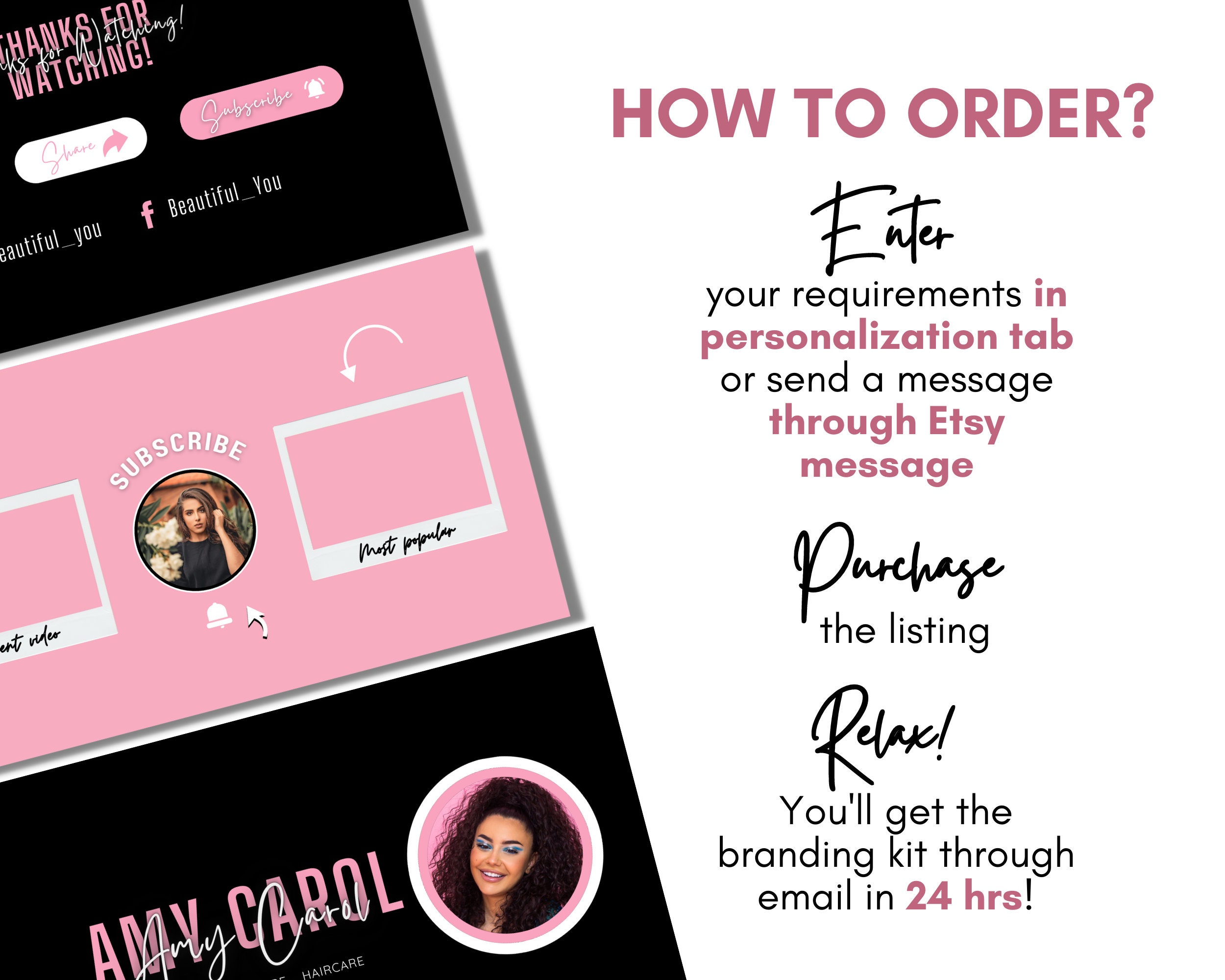 Custom Youtube Intro and End Screen, Personalized Youtube Intro and ...