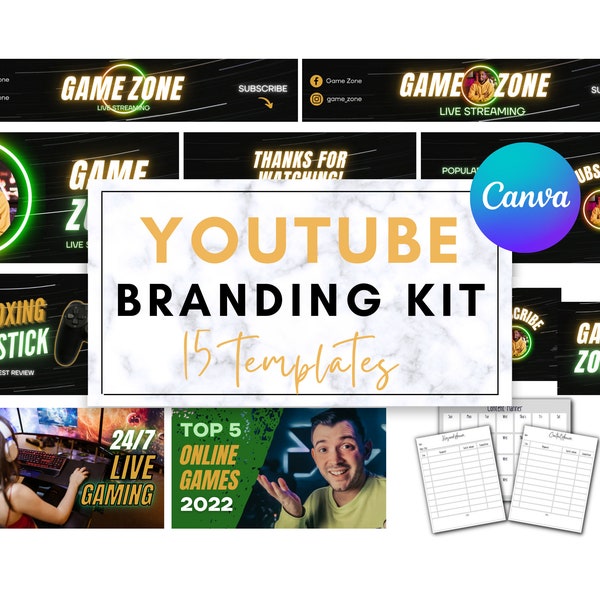 Youtube Branding Kit - Etsy