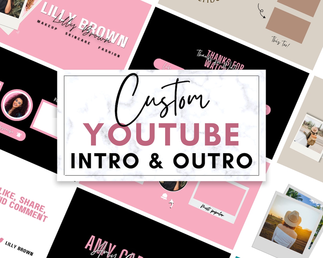 Custom Youtube Intro and End Screen, Personalized Youtube Intro and ...