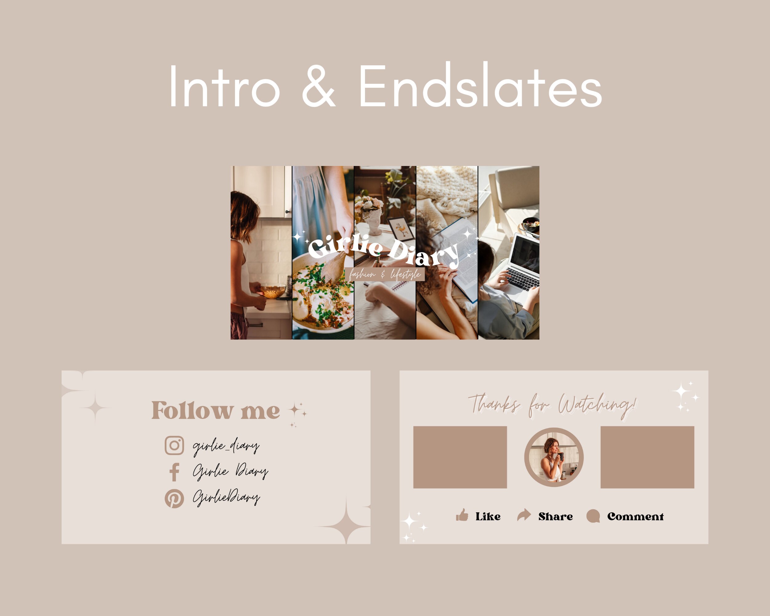 Retro Theme Youtube Branding Kit, Youtube Banner, Video Thumbnails ...