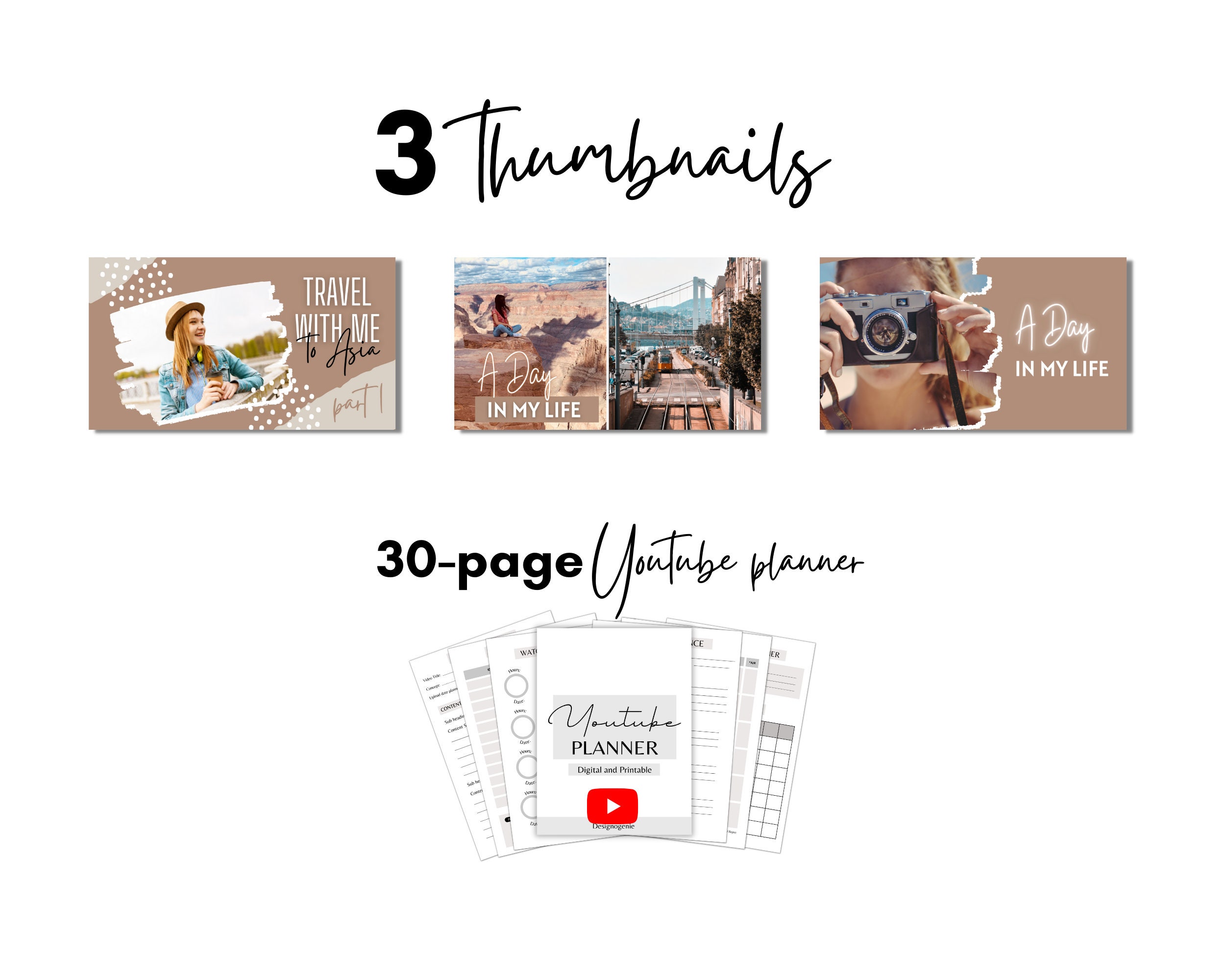 Custom Youtube Branding Kit, Personalized Youtube Channel Banner ...
