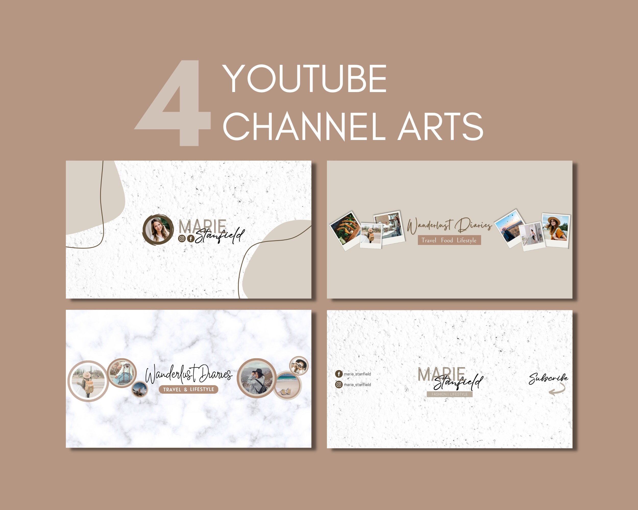 Youtube Branding Kit BUNDLE for Youtubers | Banners, Thumbnails, Intros ...