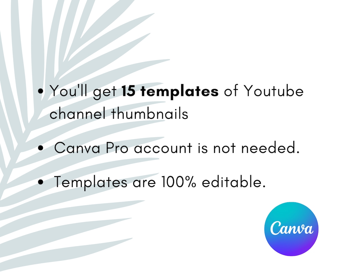 15 Youtube Thumbnail Templates Kit Canva Templates Youtube - Etsy