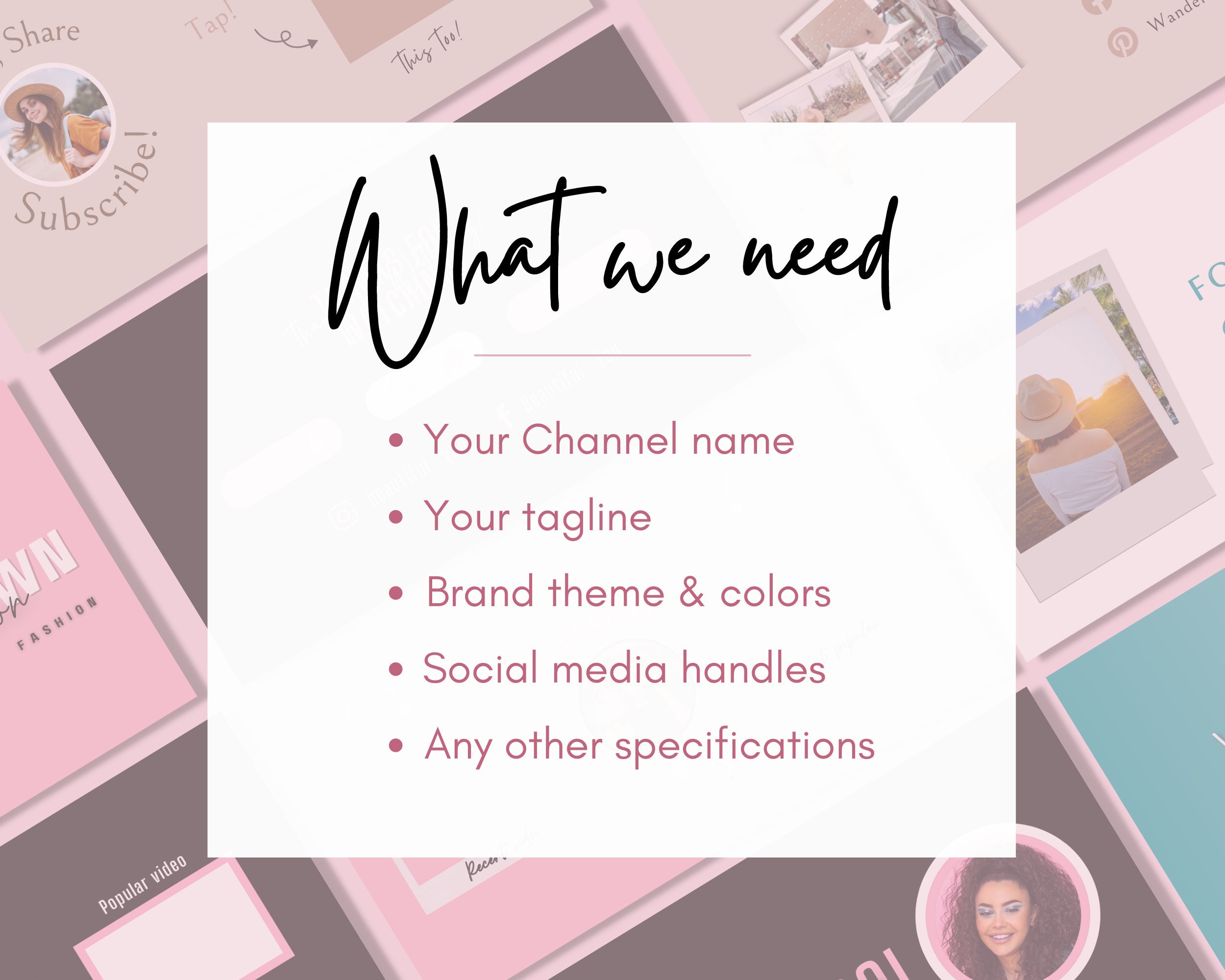 Custom Youtube Intro and End Screen Personalized Youtube - Etsy