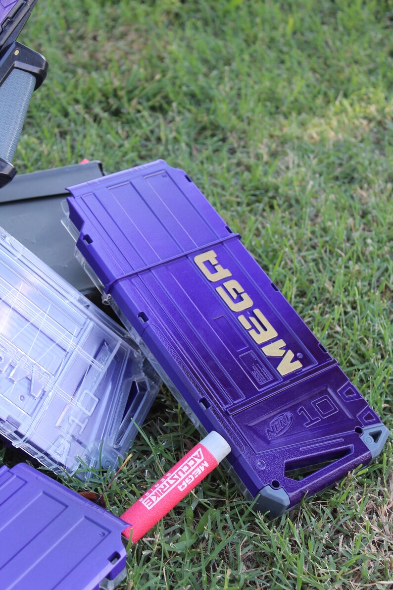 Nerf Mega Motorstryke royal Omega Paint & Lipo Mod W/4x 10 Dart ...