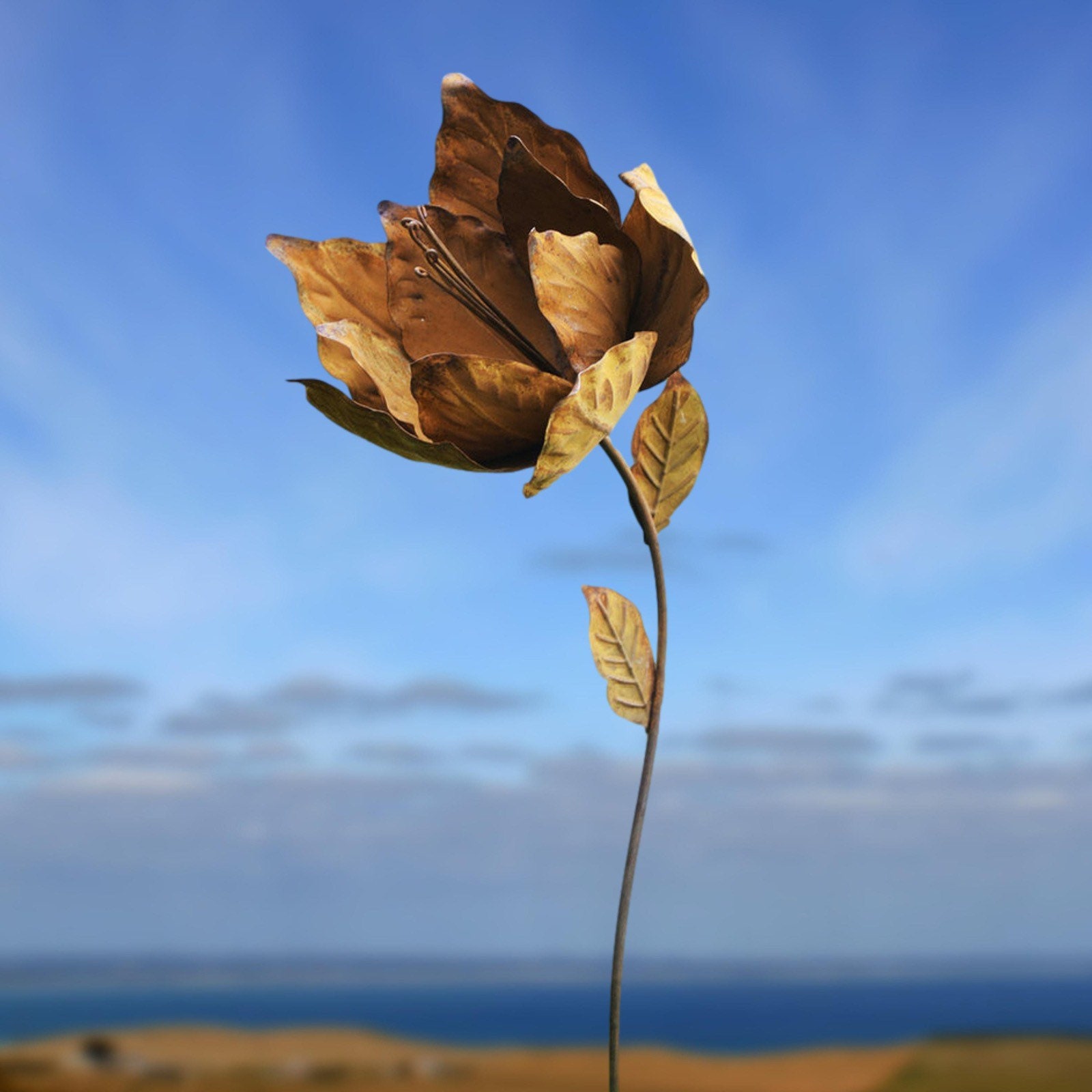 Tulip Rustic Rusty Metal Flower Garden Art Garden Stake | Etsy UK