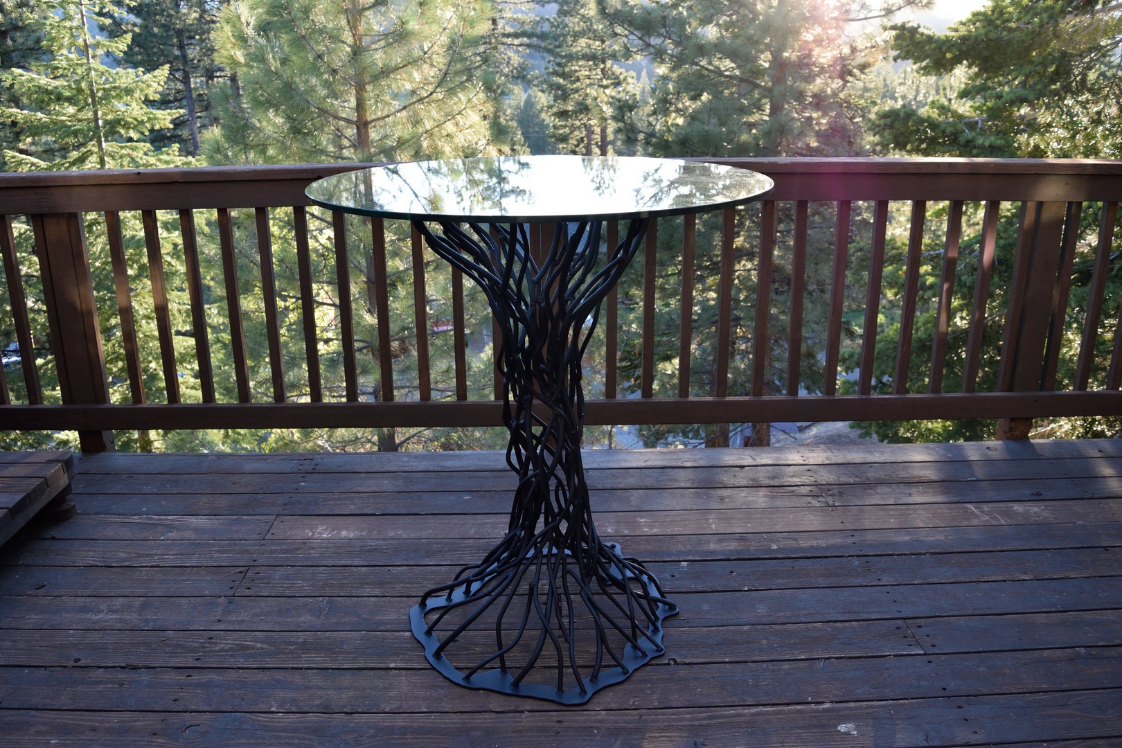 Handmade Welded Metal Sculpture Art Tree Table - Etsy