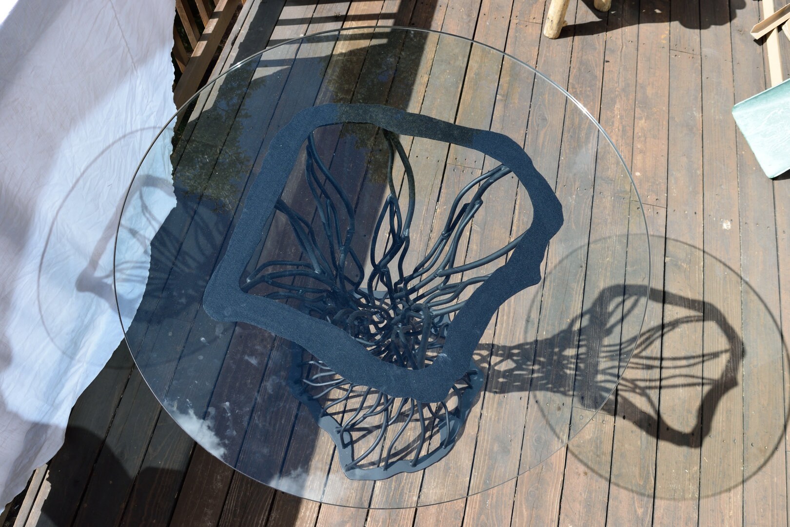 Handmade Welded Metal Sculpture Art Tree Table - Etsy