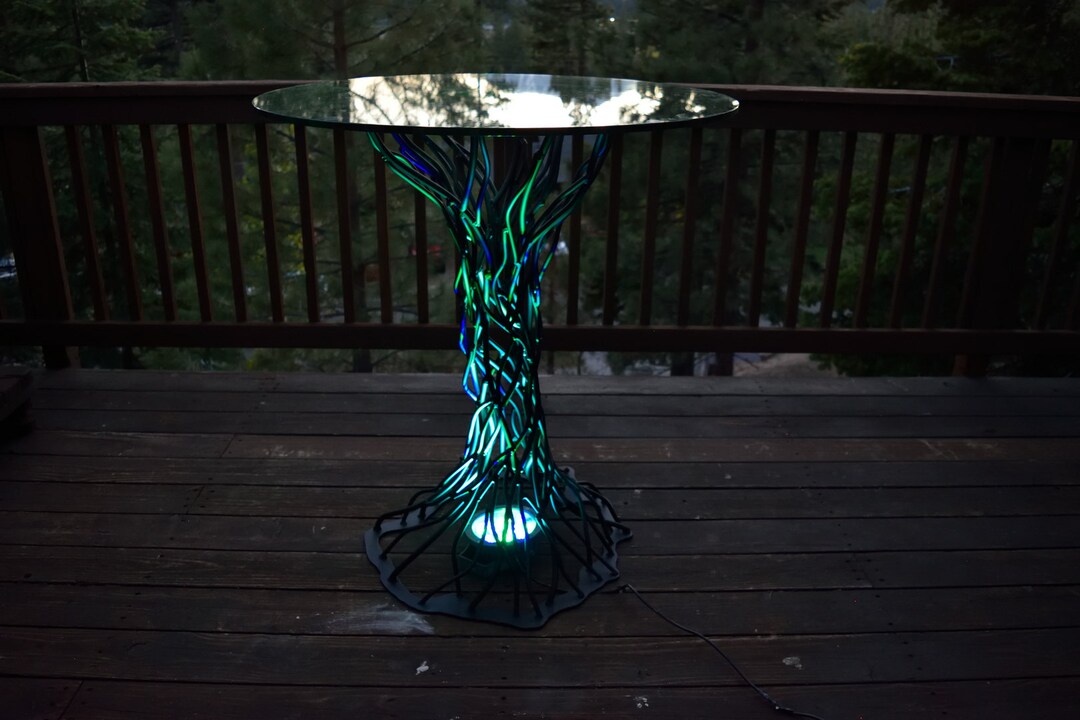 Handmade Welded Metal Sculpture Art Tree Table - Etsy