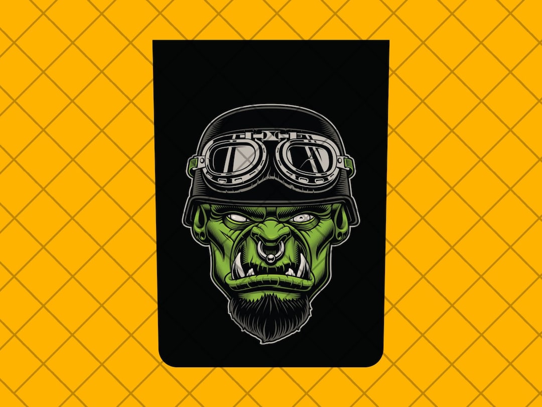 Angry Orc Biker Printed Truck Hood Vinyl Decal Sticker, TJ / JL / Jk ...