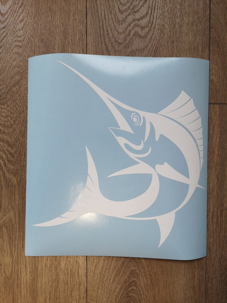 Marlin Swordfish Fish Vinyl Decal Sticker Windows Laptops | Etsy