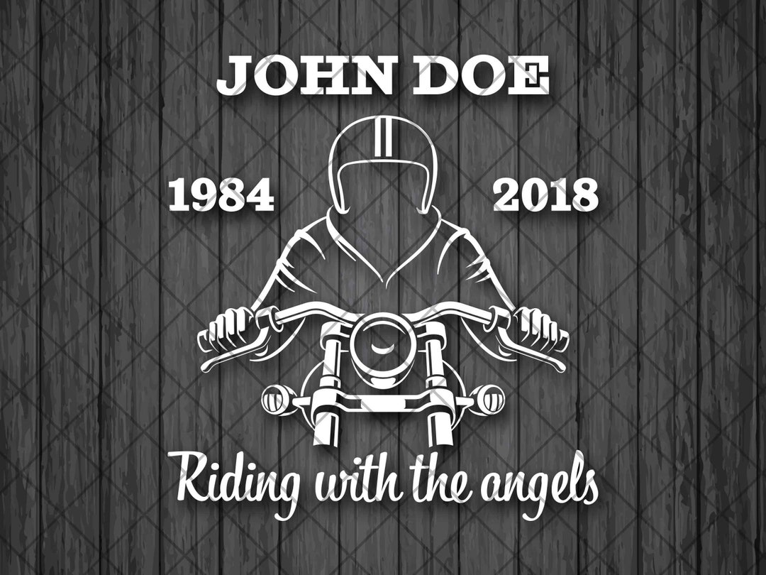 Riding With the Angels Motorcycle Wings Vinyl Decal Sticker, Window ...