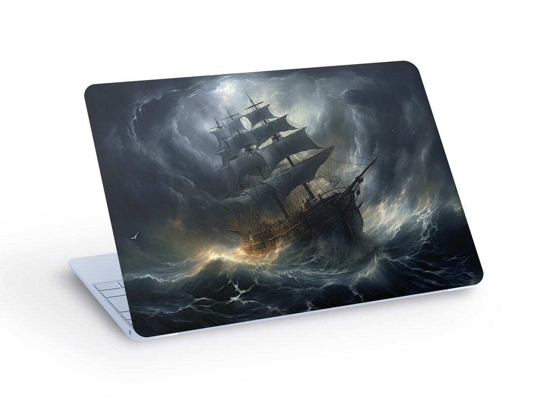 Storm at Sea SHIP LAPTOP Skin Decal Sticker, Mackbook Skin, Pirate Ship ...