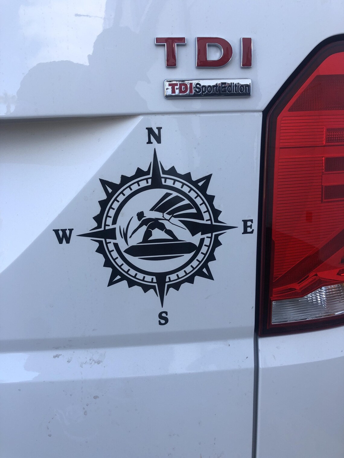 Kiteboarding Vinyl Decal Sticker, Watercraft Decal, Compass Rose Decal ...