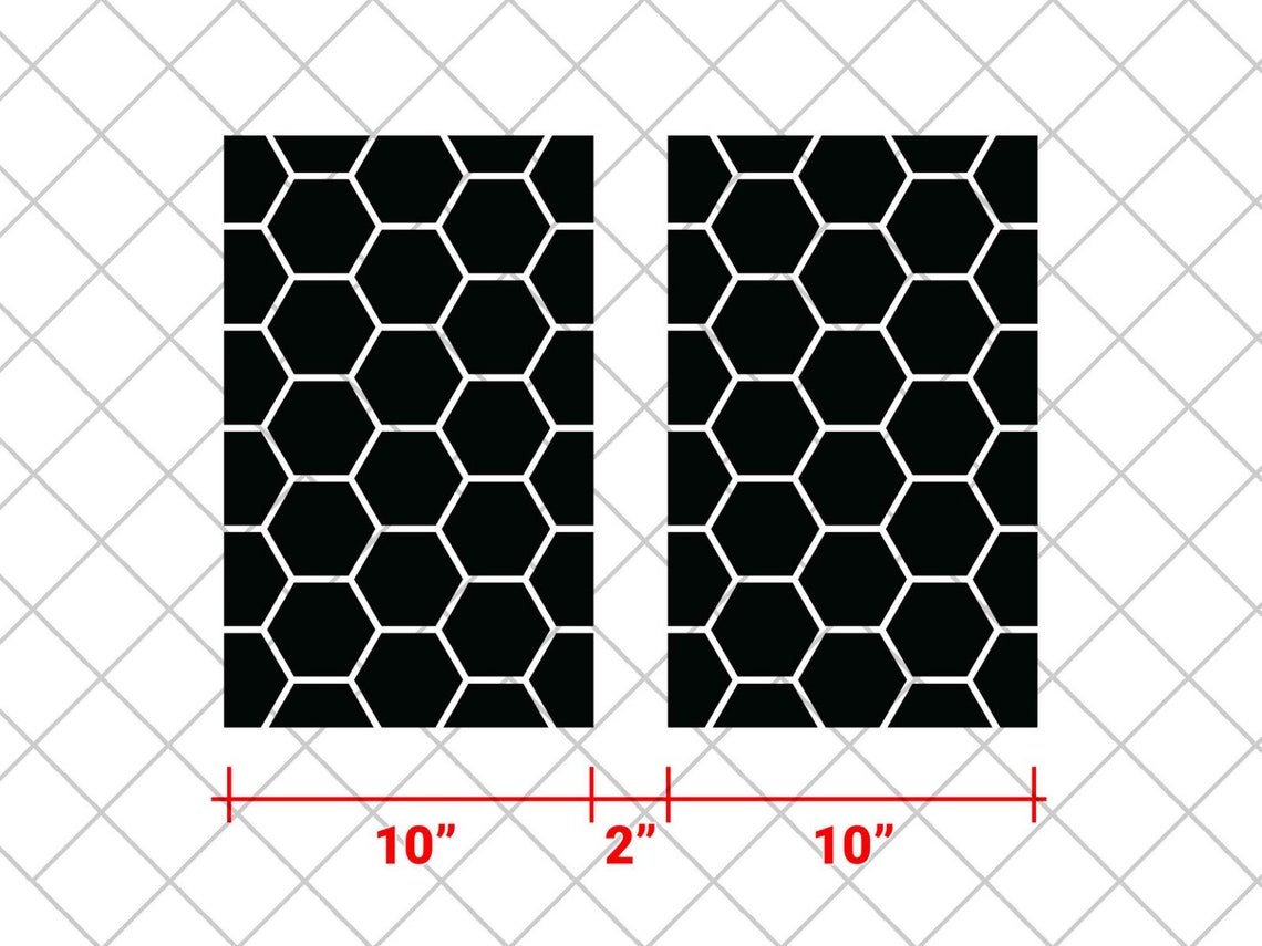 Honeycomb RACING Car Stripes Decals Stickers 2x10"- Universal Fit 2pcs. Multiple Colors - Etsy