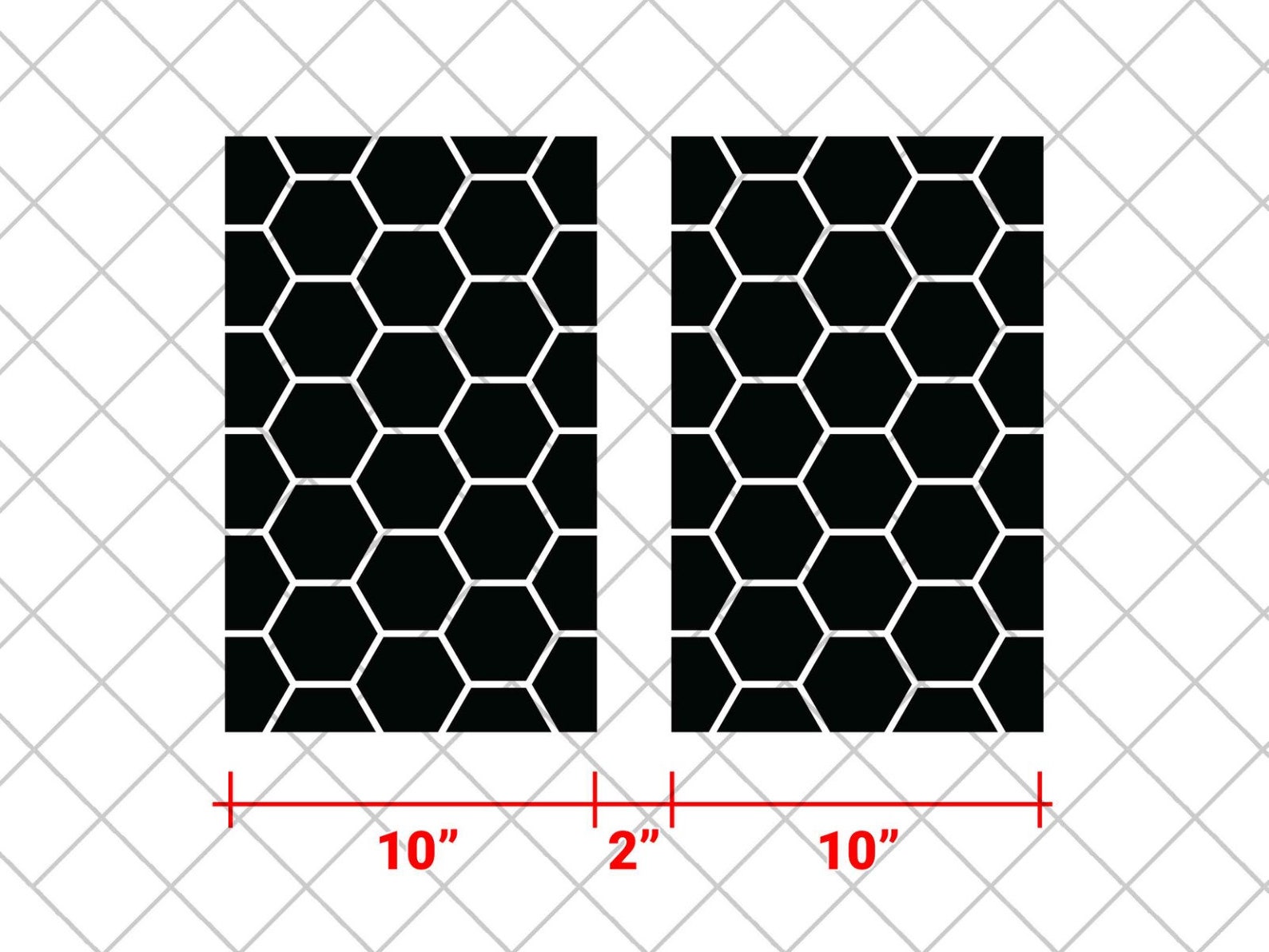 Honeycomb RACING Car Stripes Decals Stickers 2x10"- Universal Fit 2pcs ...