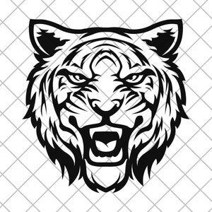 TIGER Vinyl Decal Sticker, Angry TIGER Decal, TIGER Truck Decal, Tiger ...