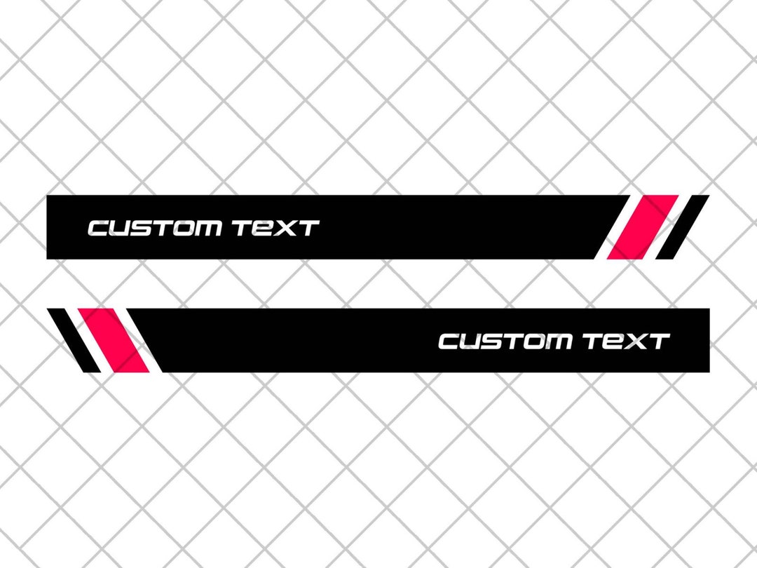 2x Universal Side Colored Detail Stripes / Racing Stripes Custom Color ...