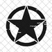Distressed Military Star Vinyl Decal Sticker, 4x4 Trucks Cars Vinyl ...