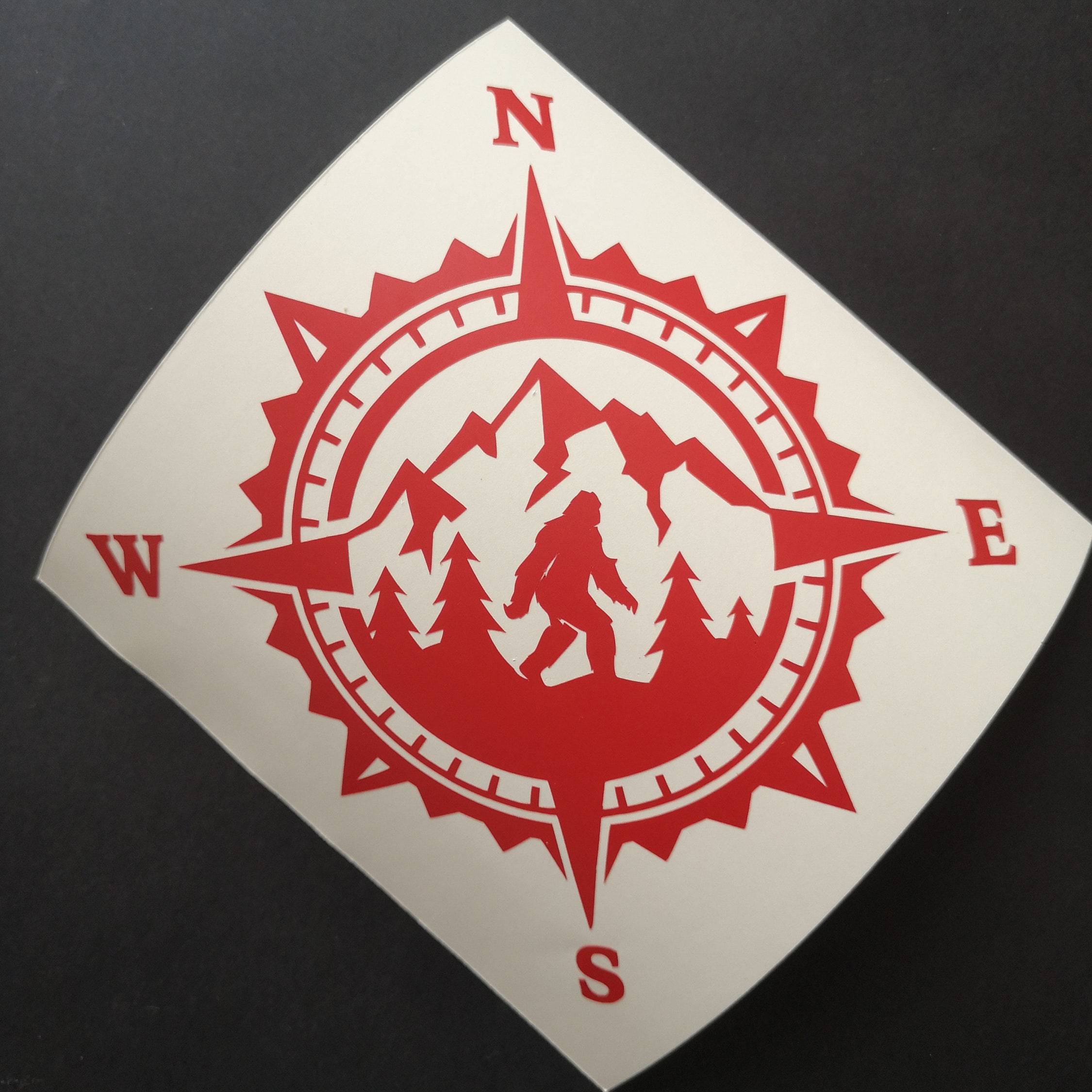 BIGFOOT Compass Vinyl Decal Sticker Compass Rose Bigfoot - Etsy Canada