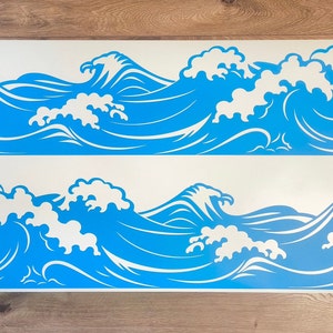 Ocean Waves SUV Vinyl Decal Sticker, Sea Waves Line 4x4 off Road Vinyl ...