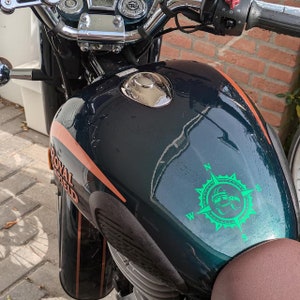 Motorcycle Helmet Vintage Compass Vinyl Decal Sticker, Compass Rose ...