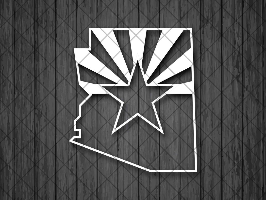 USA Arizona State Vinyl Decal Sticker, US Flag Arizona State Car Decal ...