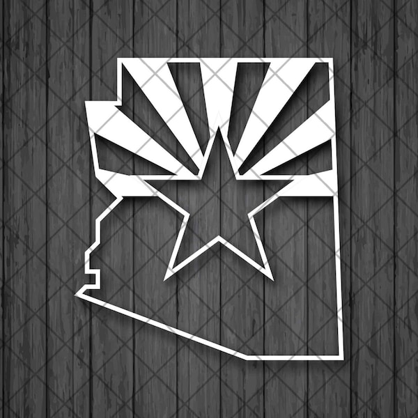 Arizona Flag Car Decal - Etsy