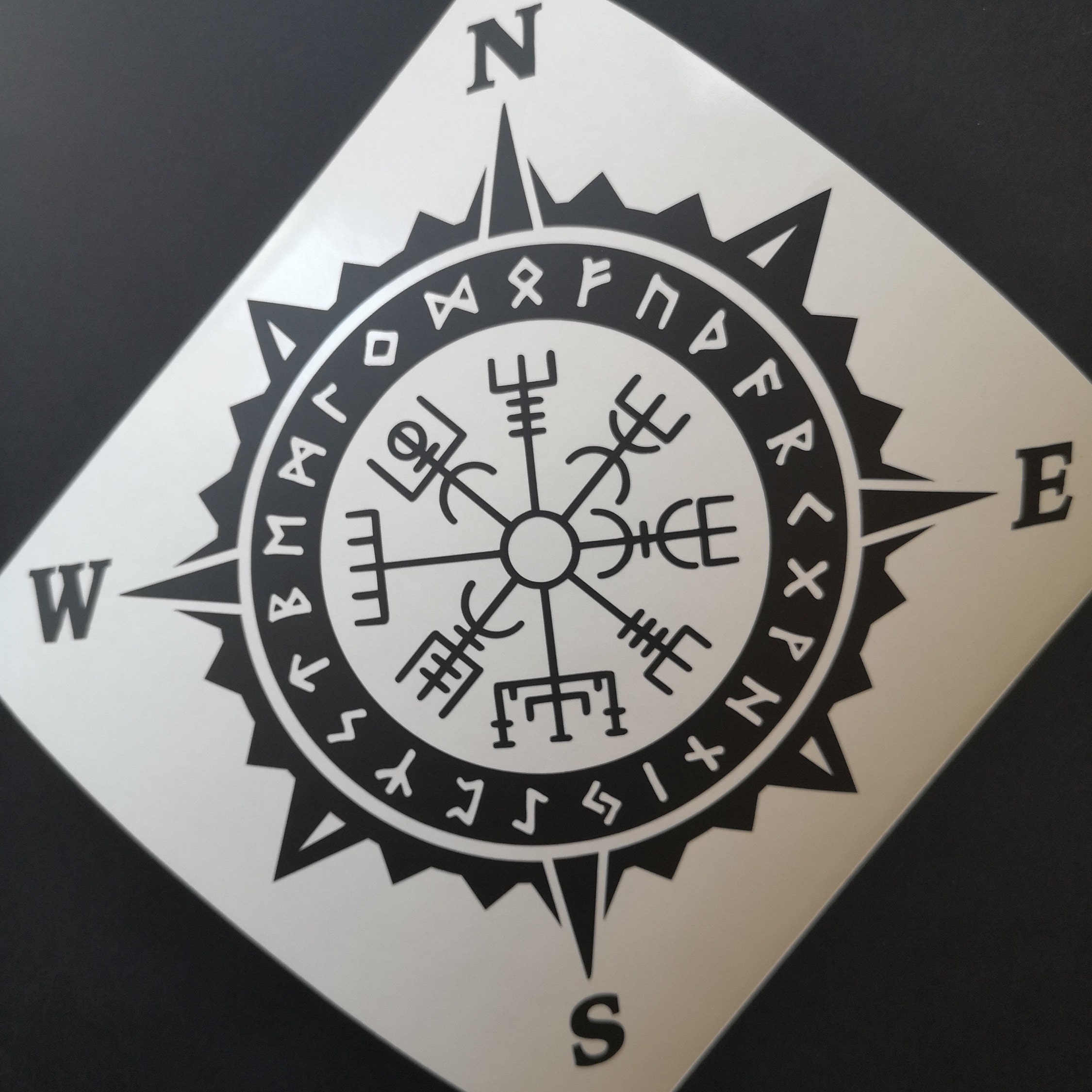 Vegvisir Rune Compass Vinyl Decal Sticker Viking Norse - Etsy