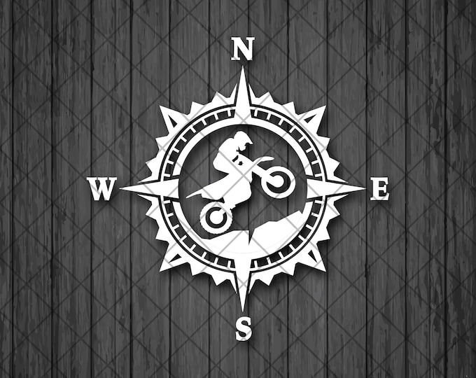 Motorcycle Decal, Car Decal, Biker Decals, Mountain Decal, Compass ...