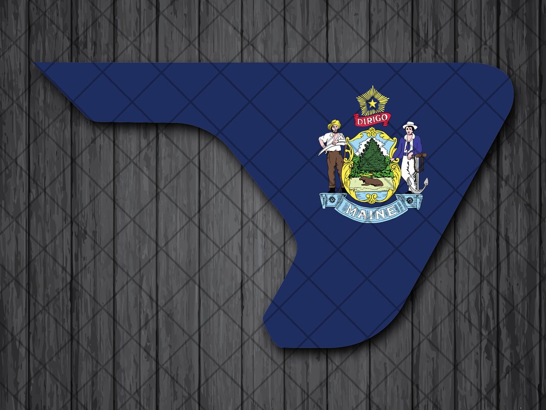 Maine State Fender Vent Vinyl Decal Sticker, JL / JLU / JT Fender Vent ...