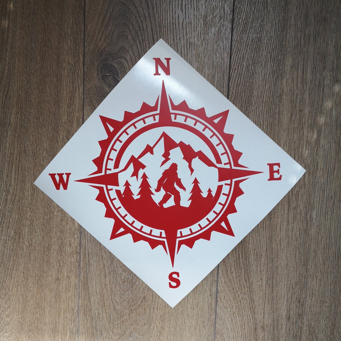 BIGFOOT Compass Vinyl Decal Sticker Compass Rose Bigfoot | Etsy
