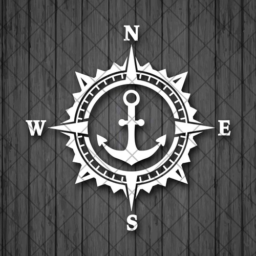 LIGHTHOUSE Vinyl Decal Sticker Compass Rose Decal Laptop - Etsy