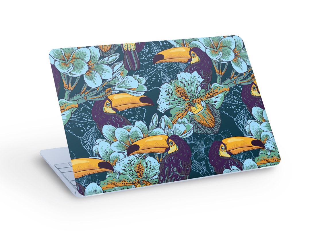 Tropical TOUCAN LAPTOP SKIN Decal Sticker, Jungle Toucan Laptop Skin ...