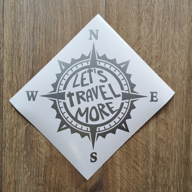 LETS TRAVEL MORE Compass Vinyl Decal Sticker, 4x4 Sticker, off Road ...