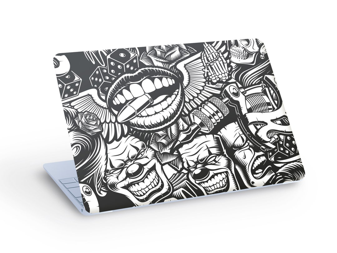 TATTOO Theme LAPTOP SKIN Decal Sticker, Tattoo Laptop Skin Decal ...
